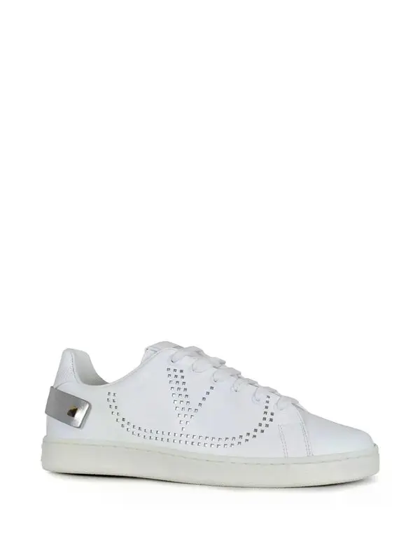 Valentino Garavani Perforated Leather Sneakers - White