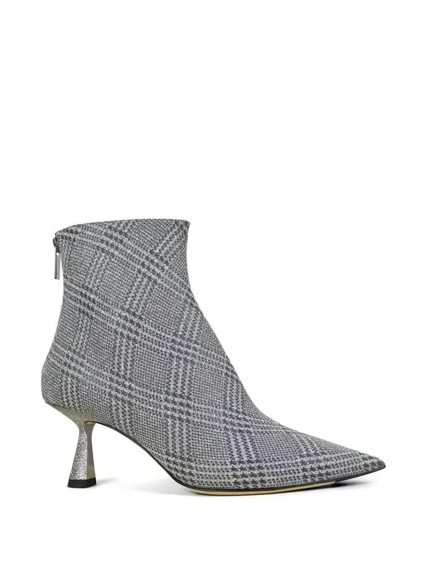 JIMMY CHOO Kix Plaid Glitter Boots