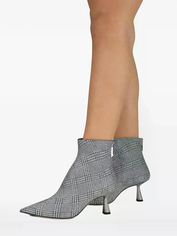 JIMMY CHOO Kix Plaid Glitter Boots