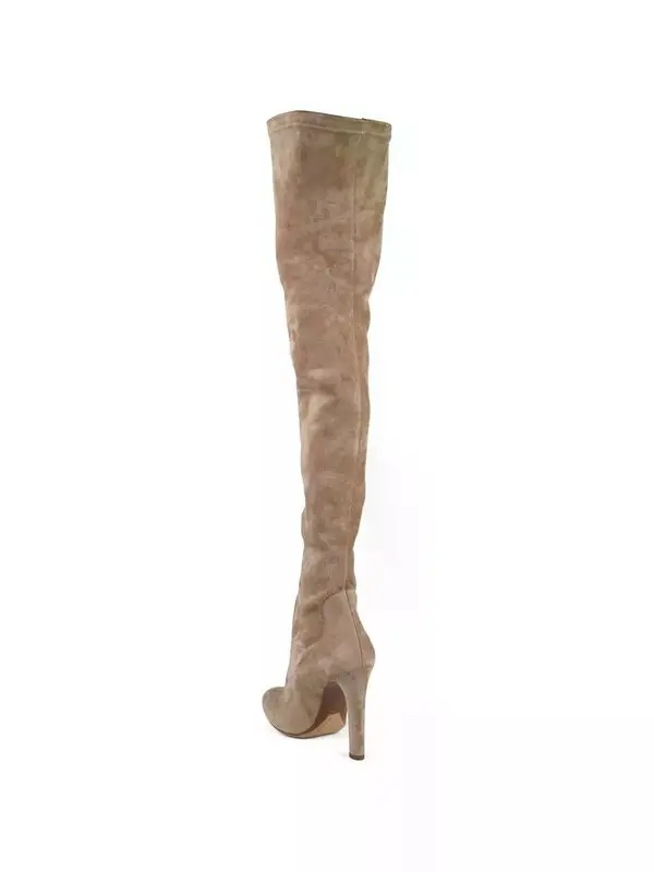 Ralph Lauren Almond Toe Thigh-high Boots - Neutrals