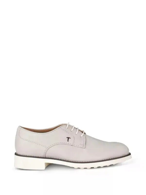 TOD'S Leather Derby Shoes - Grey