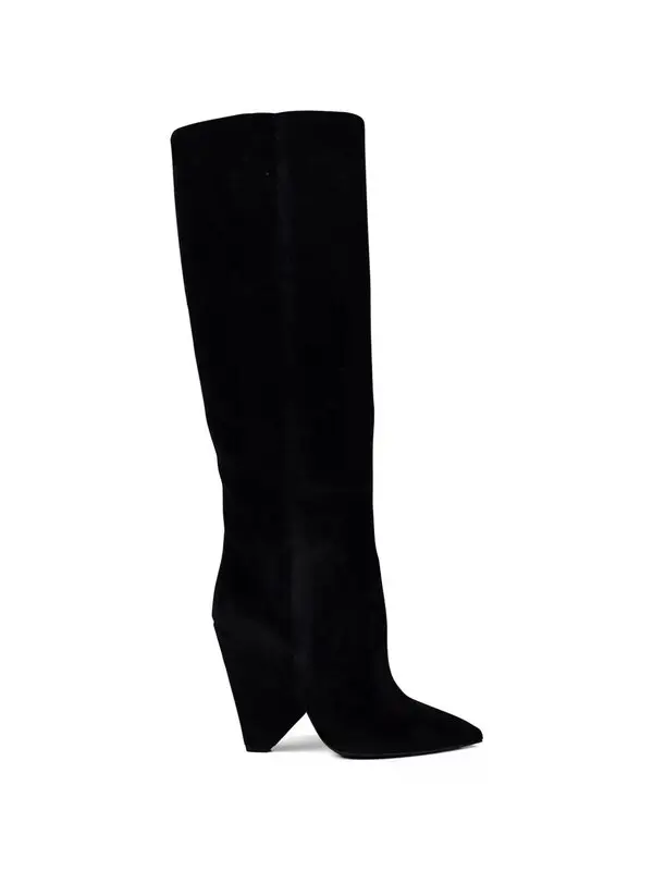 Saint Laurent Niki Pointed-toe Boots - Black