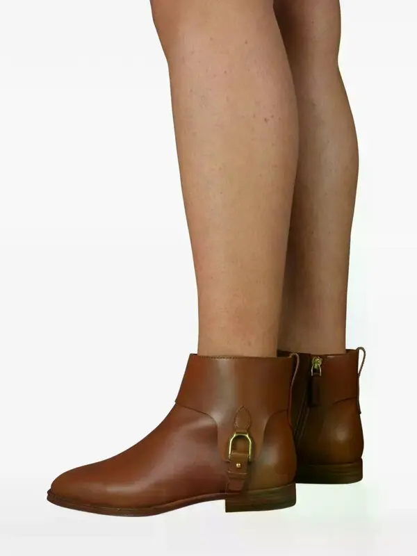 Ralph Lauren Reanne Stirrup Buckle Boots - Brown