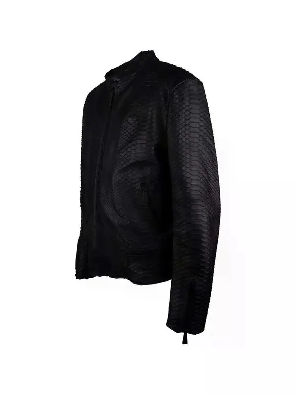 Philipp Plein Zip Biker Jacket - Black