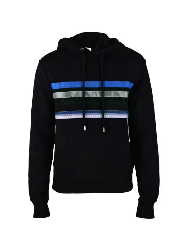 LANVIN Logo Embroidered Hoodie - Black