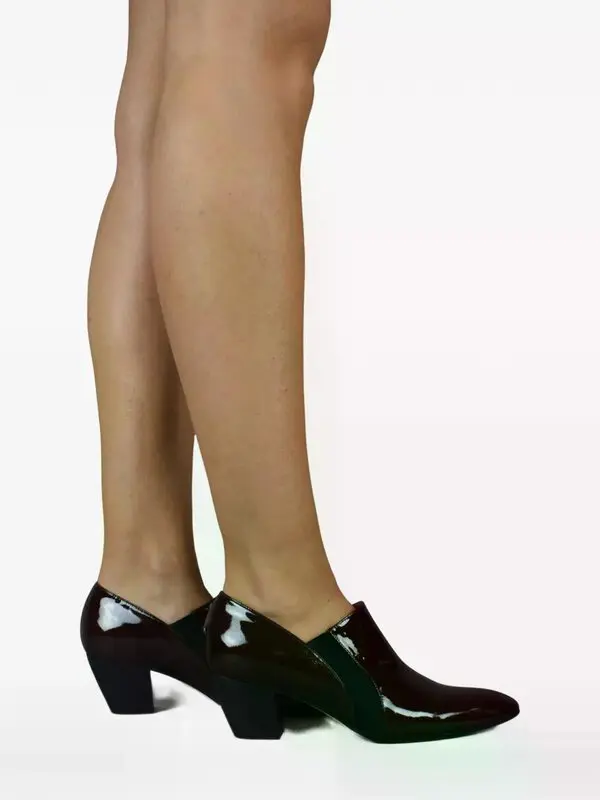 Walter Steiger Bordeaux Red Patent Elasticated Panel Boots