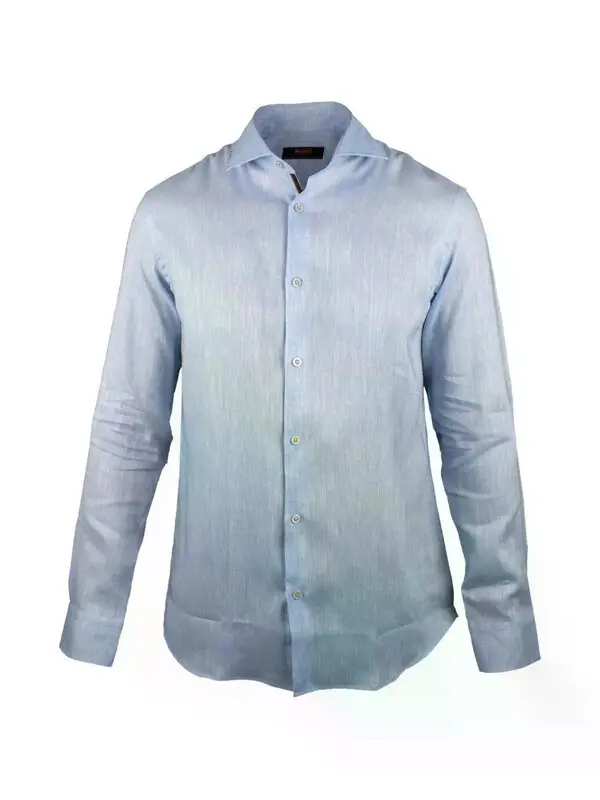 MOORER Linen Shirt - Blue