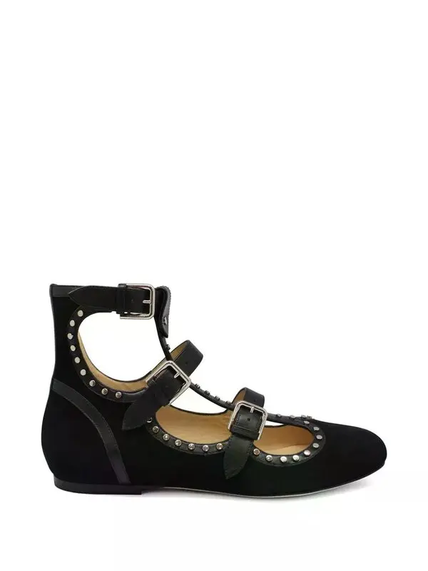 JIMMY CHOO Hartley Stud-embellished Ballet Flats