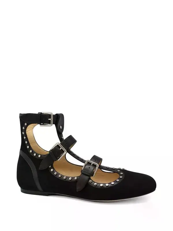JIMMY CHOO Hartley Stud-embellished Ballet Flats