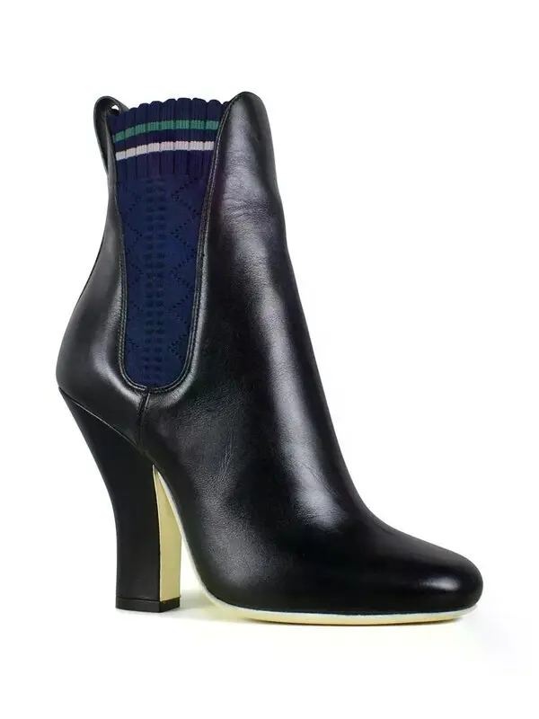 Fendi Leather Elasticated Insert Boots