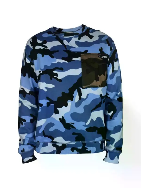 Valentino Garavani Camouflage Chest Pocket Sweatshirt