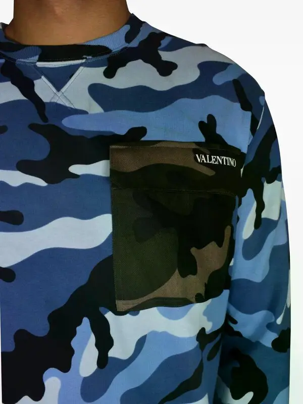 Valentino Garavani Camouflage Chest Pocket Sweatshirt