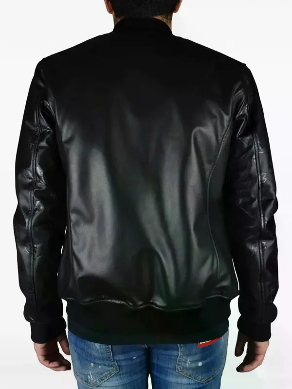 Philipp Plein Leather Bomber Jacket