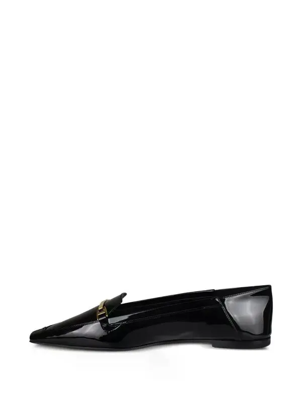 Saint Laurent Chris Horsebit Detail Pointed Loafers