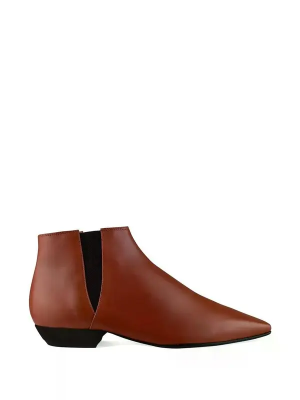 Loro Piana Elasticated-panel Pointed Boots - Brown