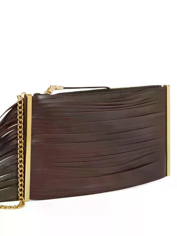 Elisabetta Franchi Fringed Leather Shoulder Bag