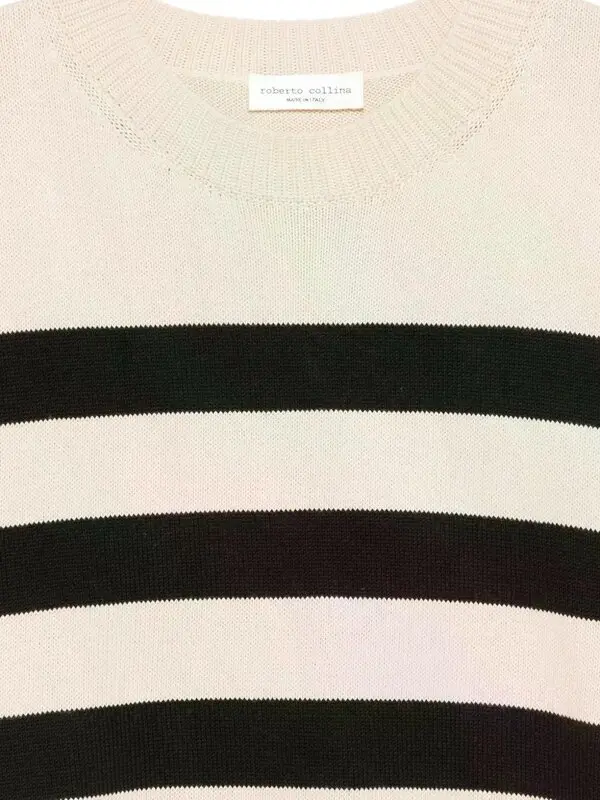 ROBERTO COLLINA Striped Sleeveless Top