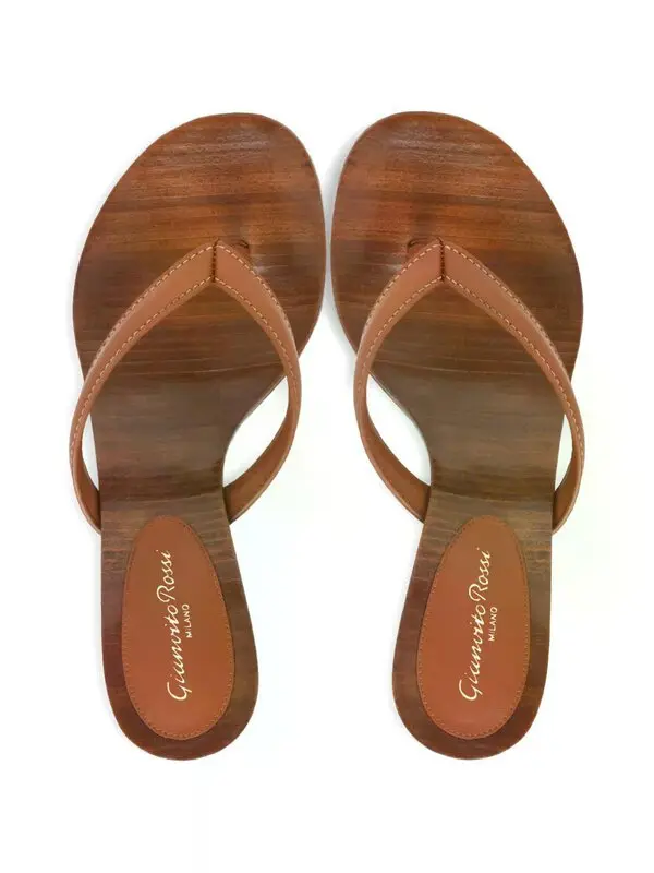 GIANVITO ROSSI Thong Strap Sandals - Brown