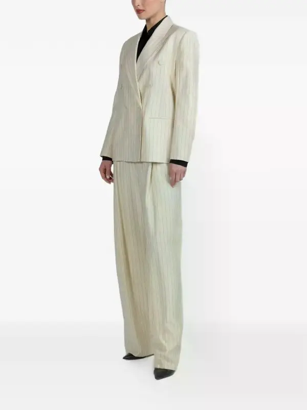 THE SEI Pinstriped Double-breasted Blazer