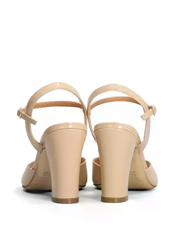 JULIE DEE Patent Finish Ankle Strap Sandals