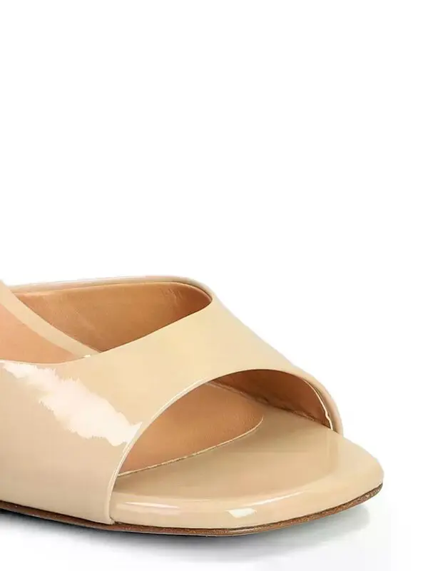JULIE DEE Patent Finish Ankle Strap Sandals