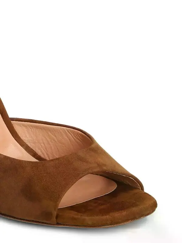 JULIE DEE Open-toe Suede Mules
