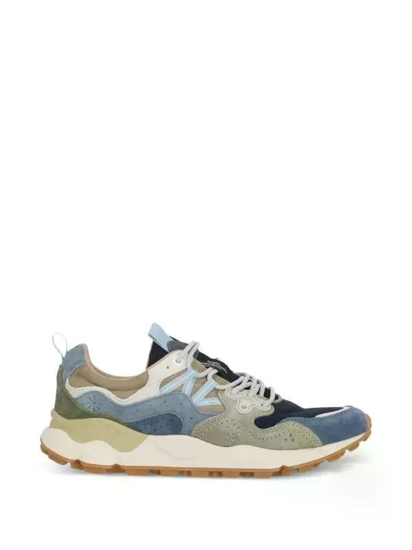 FLOWER MOUNTAIN Yamano 3 Suede Panel Sneakers - Green
