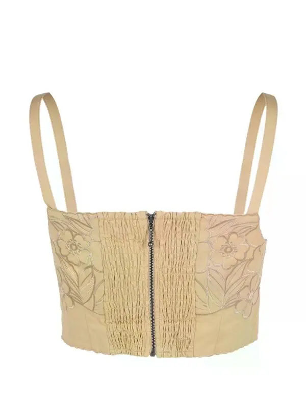 CHRISTY LYNN Feyre Embroidered Cropped Top