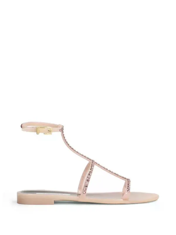 Menghi James Crystal-embellished Ankle-strap Sandals