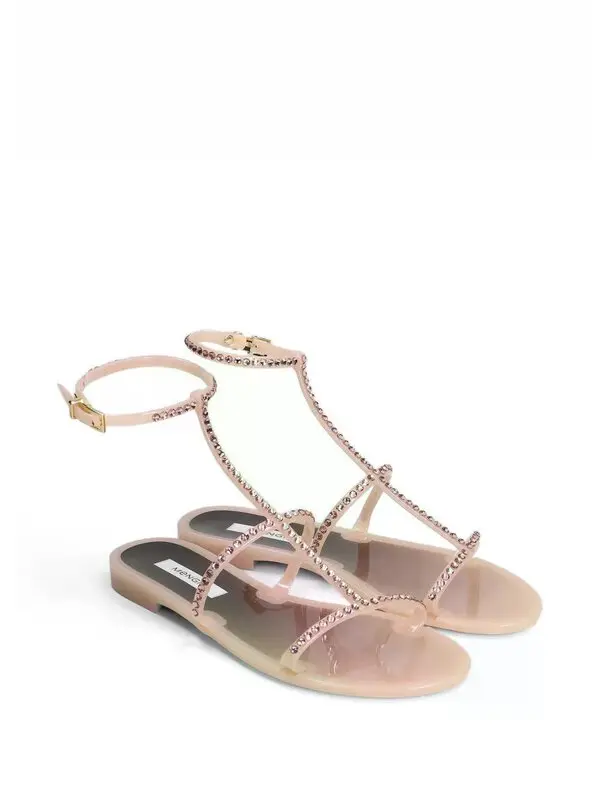 Menghi James Crystal-embellished Ankle-strap Sandals