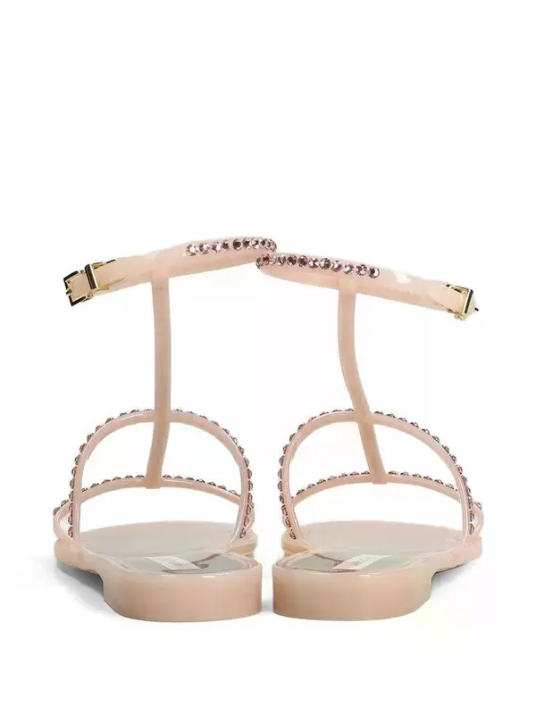 Menghi James Crystal-embellished Ankle-strap Sandals