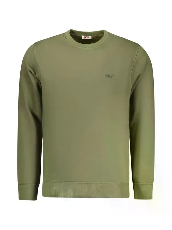 RIFLE Logo Detail Ribbed Trim Sweater