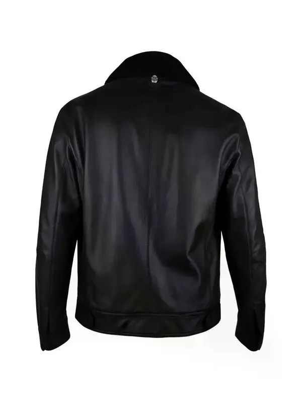 BILLIONAIRE Long-sleeved Leather Jacket