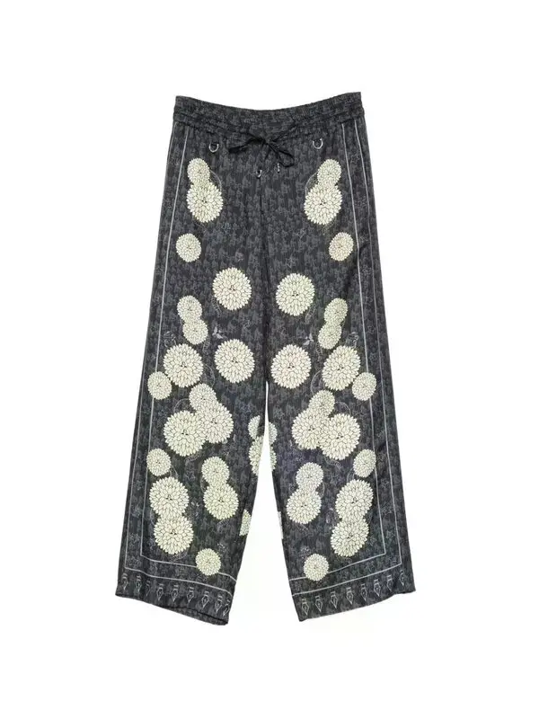 John Richmond Floral Print Drawstring Trousers