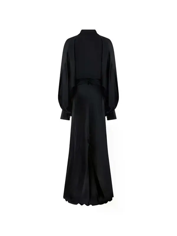 LES FILLES D'EVA Knotted Draped Dress - Black