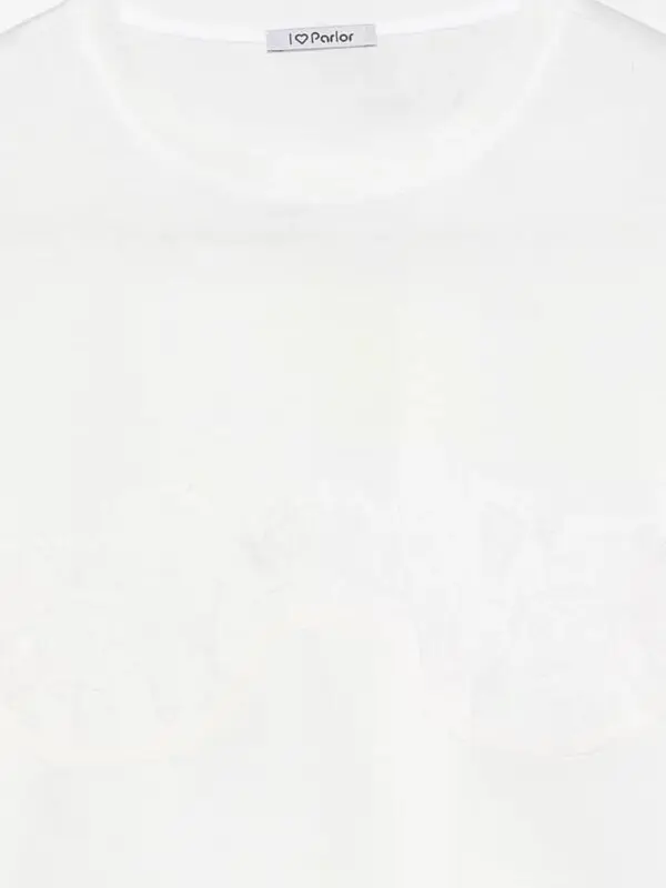 PARLOR Lace Appliqué T-shirt