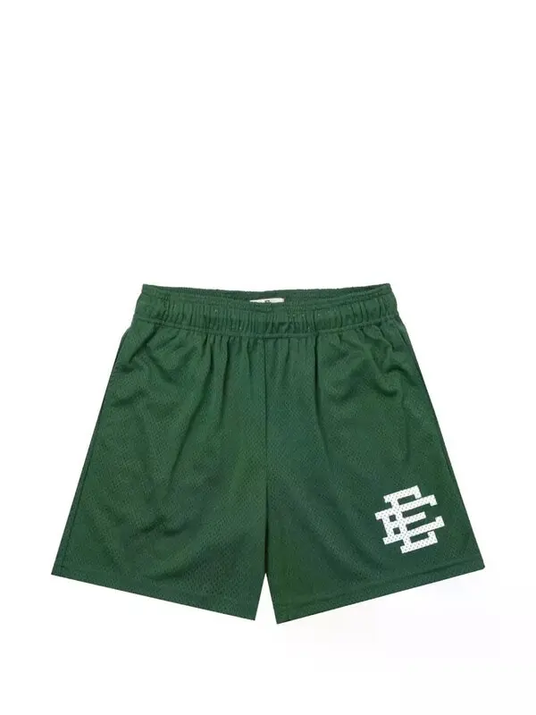 ERIC EMANUEL Elastic Waist Mesh Shorts - Green
