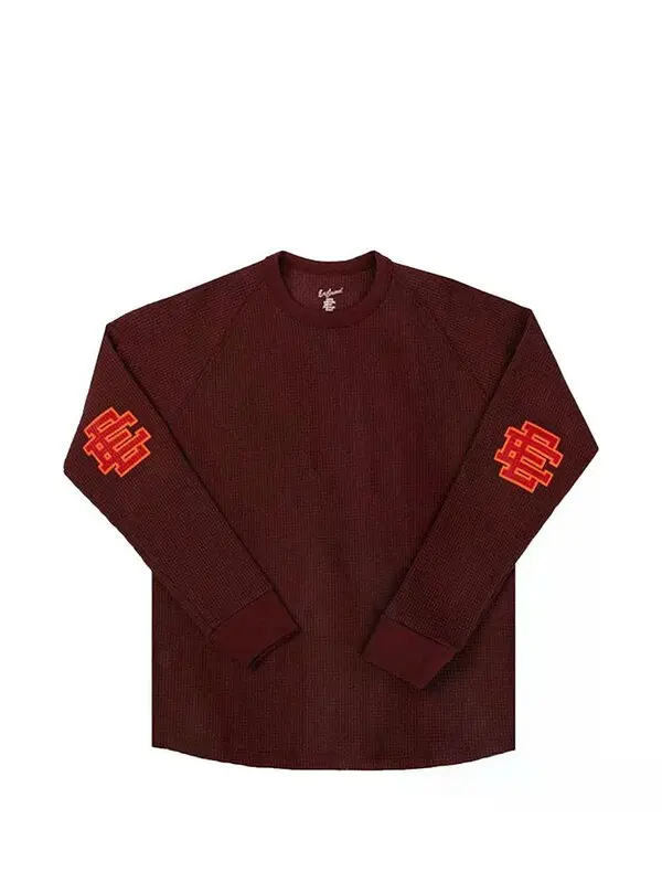 ERIC EMANUEL Thermal Raglan Sleeve Sweater - Red