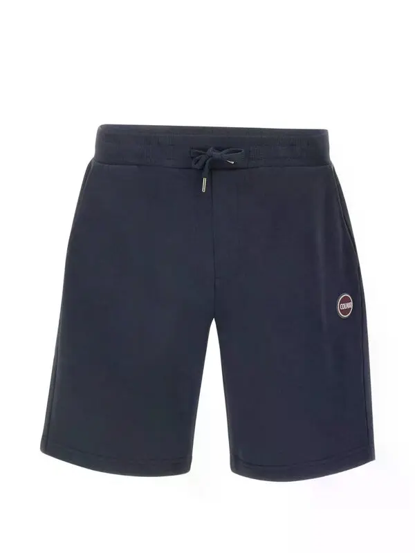 COLMAR Plush Logo-patch Drawstring Shorts - Blue