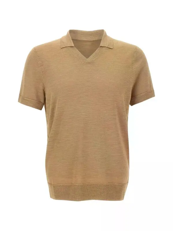 BOSS Fine-knit Silk T-shirt - Neutrals
