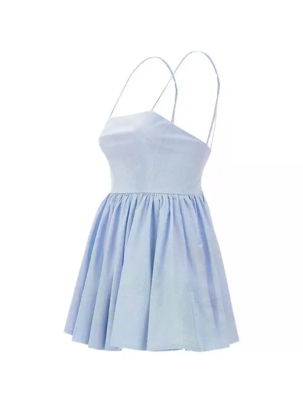 Andamane Carrie Micro-stripe Pleated Mini Dress