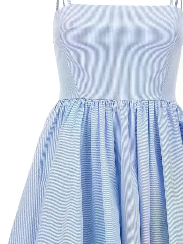 Andamane Carrie Micro-stripe Pleated Mini Dress
