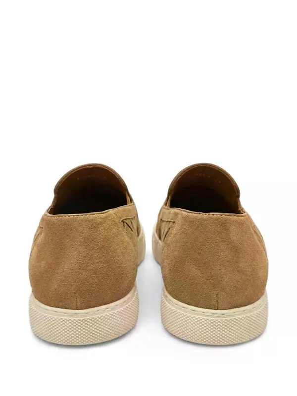 POCHE PARIS Woven Suede Slip-on Sneakers