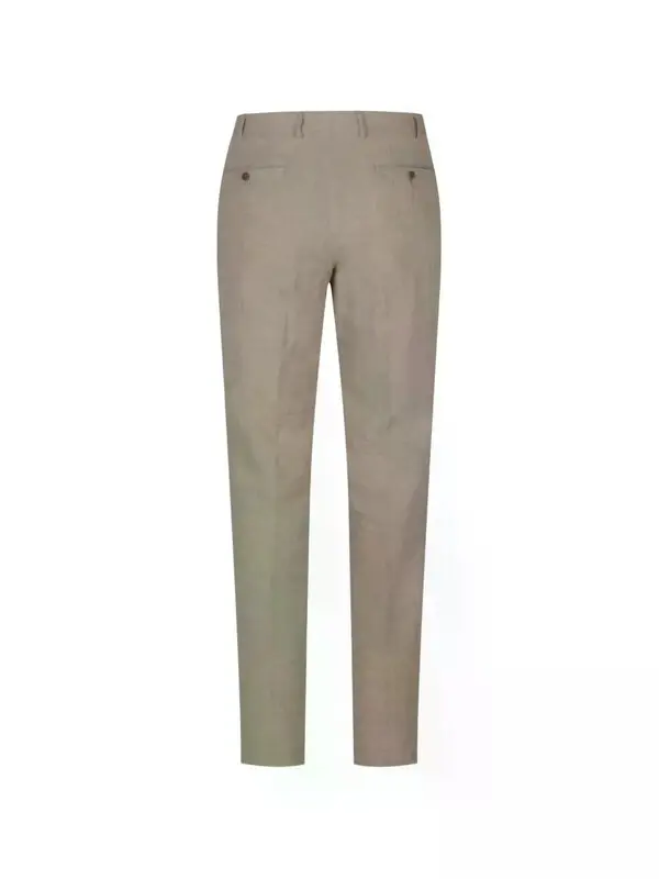 Canali Pressed-crease Linen Trousers