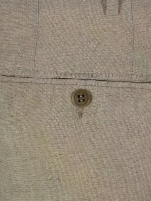 Canali Pressed-crease Linen Trousers