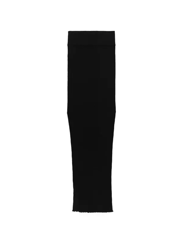 Rick Owens Ribbed Knit Side-slit Skirt