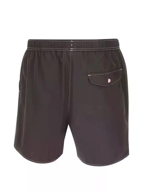 Lacoste Logo Print Drawstring Swim Shorts