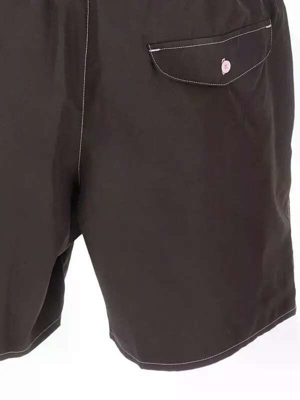 Lacoste Logo Print Drawstring Swim Shorts