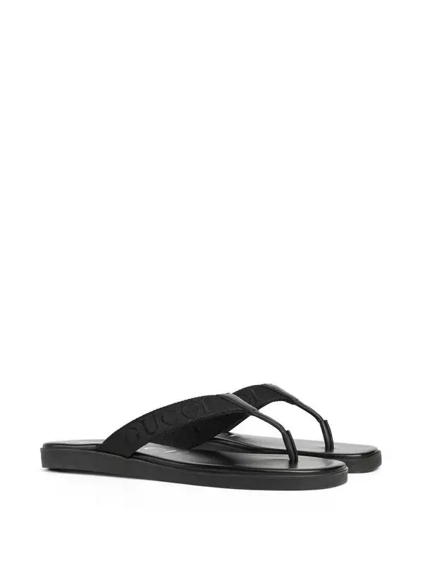 Gucci Logo-embroidered Thong Sandals