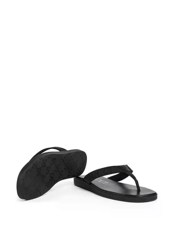 Gucci Logo-embroidered Thong Sandals